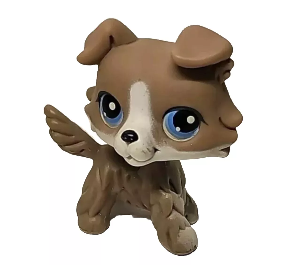 Authentic Littlest Pet Shop LPS Collie #67 Gray White Dog Puppy New ...