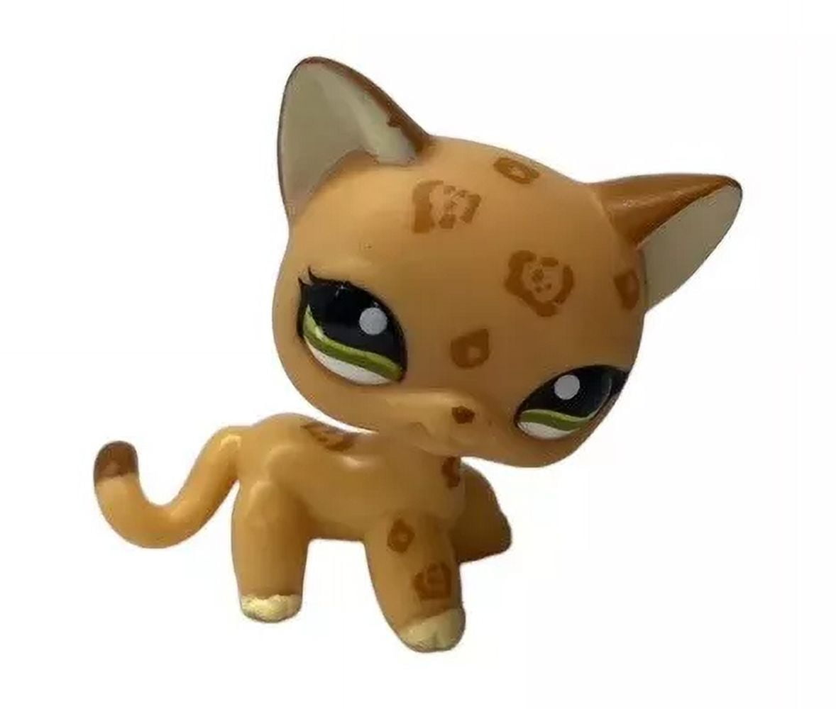 Authentic Littlest Pet Shop LPS Leopard Short Hair Cat #1120 Orange ...