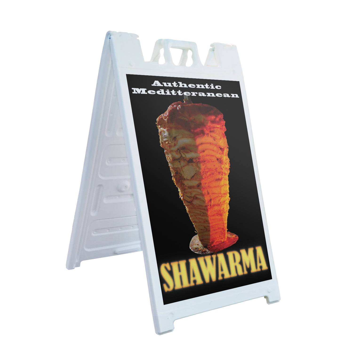 Authentic Mediterranean Shawarma 24" x 36" Double Sided A-Frame ...