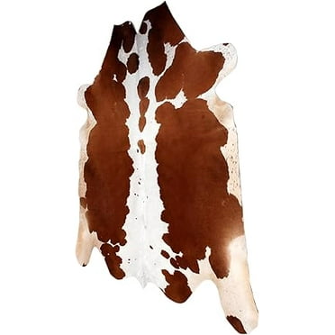 Genuine Leather Cowhide Rug, Large 6' x 7', Turquoise Devore on Brindle ...