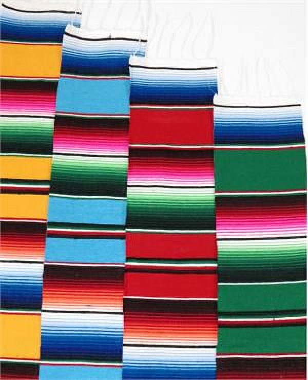 Authentic Mexican Sarape Table Runner | Vibrant Southwest Decor | 78 ...