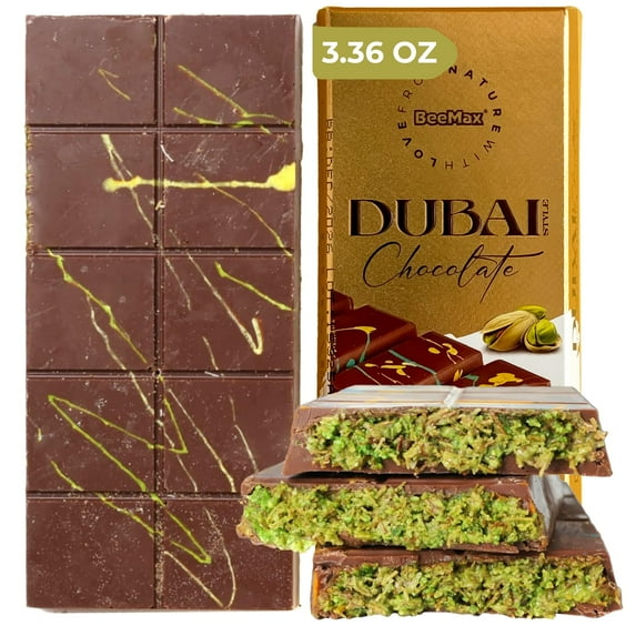Authentic Mini Dubai-Style Chocolate Bar MDA05 | 3.36 oz Eastern ...