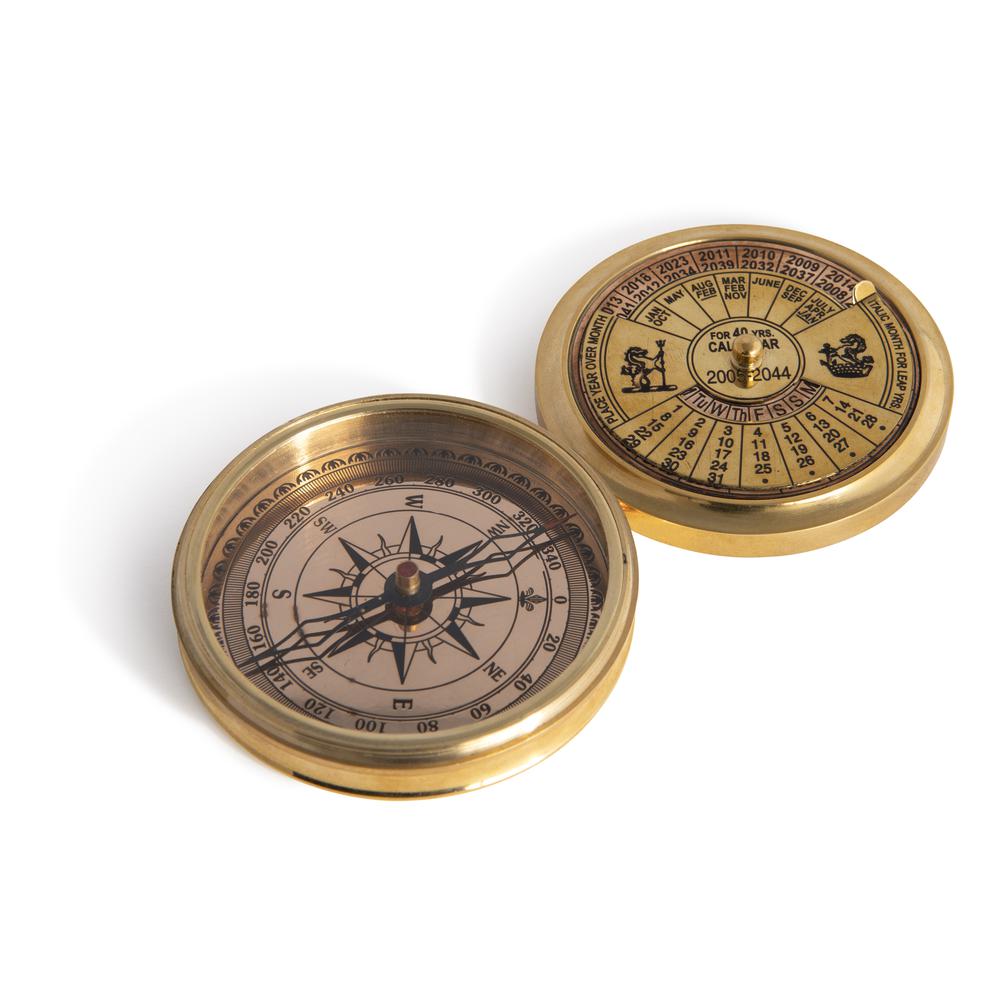 Authentic Models, 40-Year Calendar Compass - Polished Gold - Walmart.com