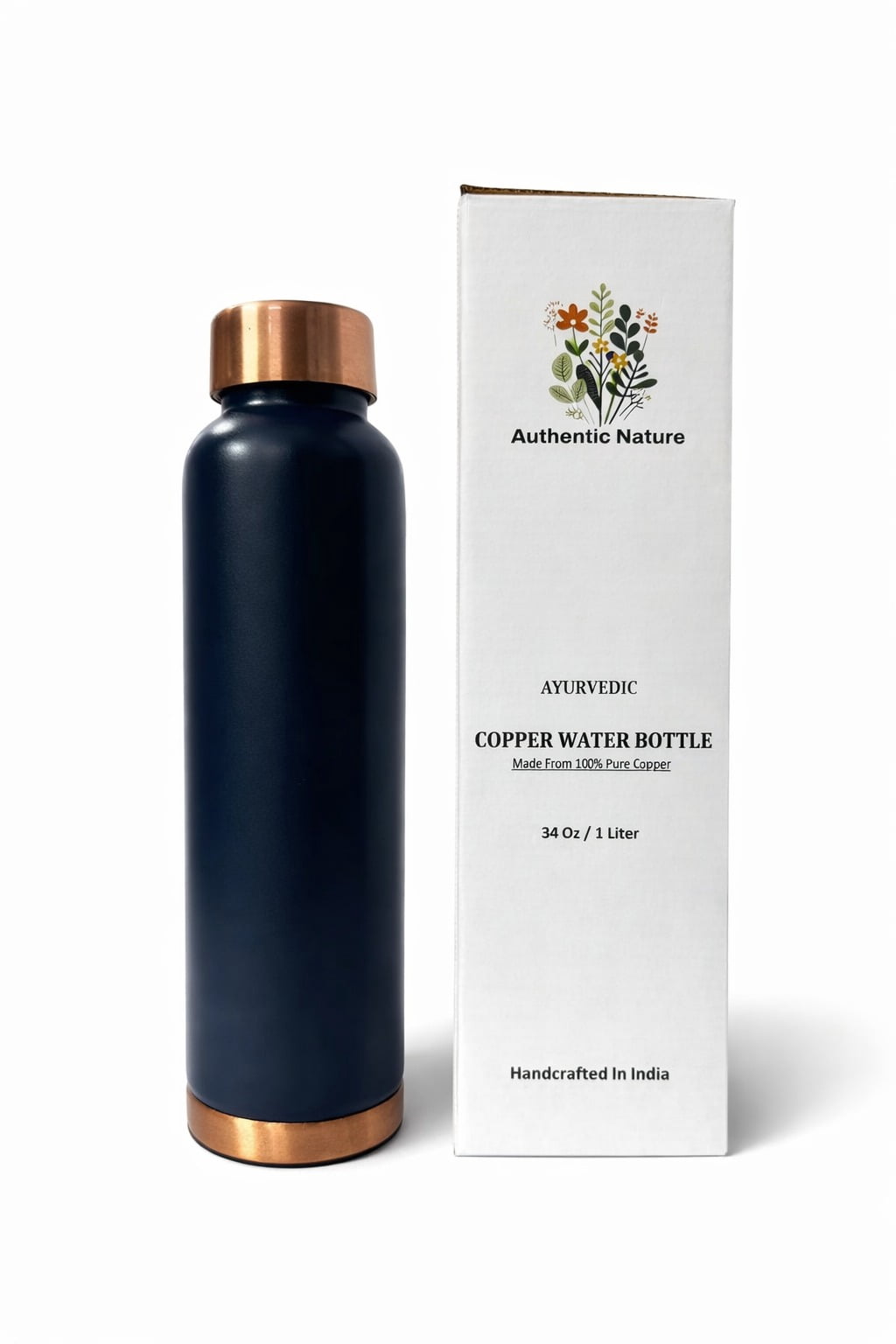 Authentic Nature Copper Water Bottle 900ml | With Anti Oxidant ...
