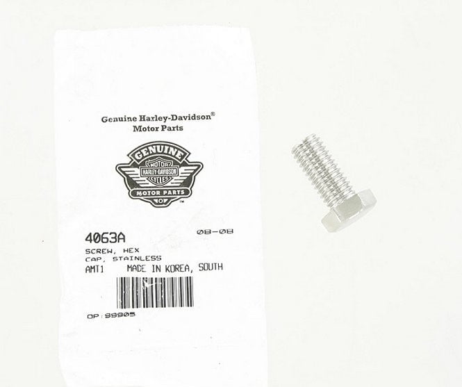 Authentic New OEM Harley Davidson 4063A Screw Hex Cap Stainless ...