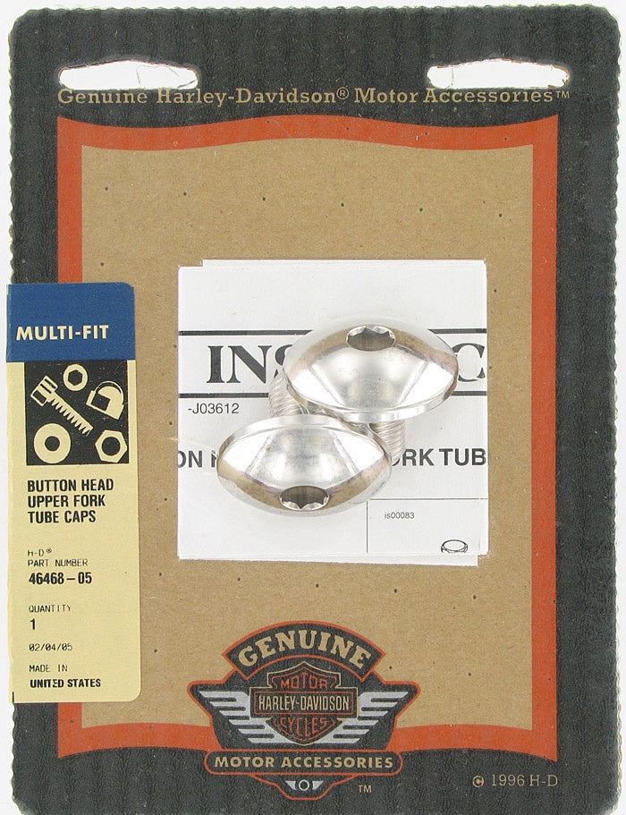 New OEM Genuine Harley-Davidson Button Head Fork Tube Caps, 46468-05 ...