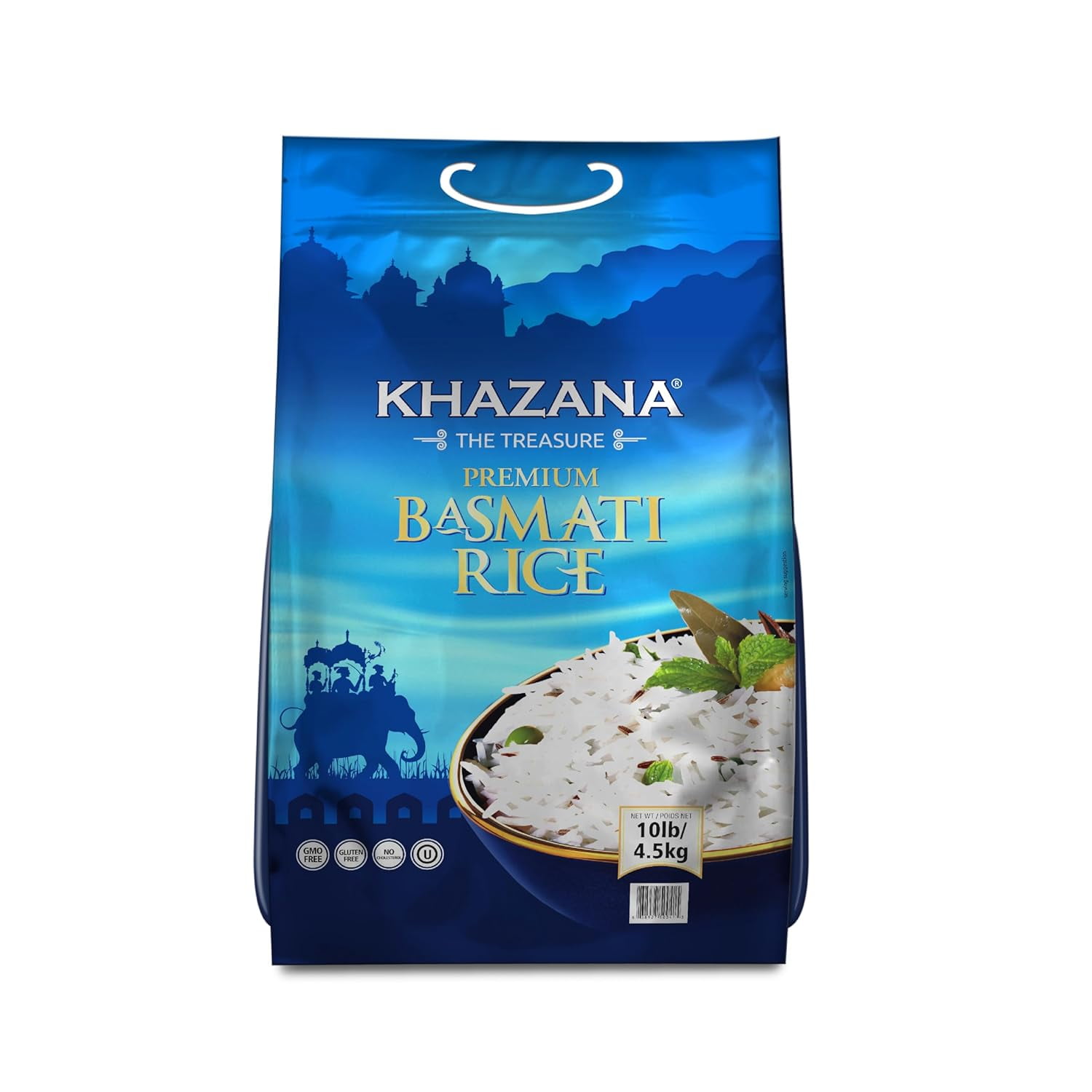 Authentic Premium Basmati Rice - 10lb Resealable Zipper Bag | Non-GMO ...