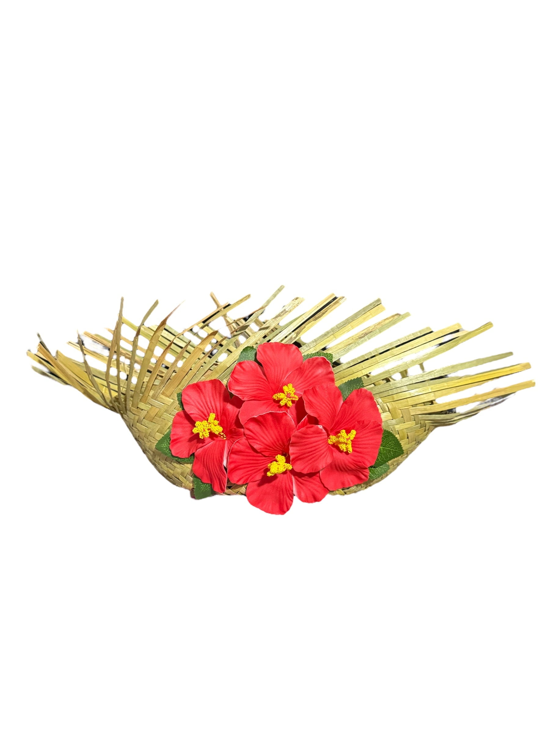 Authentic Puerto Rican Sombrero Pava with Four Hibiscus Maga Flowers ...