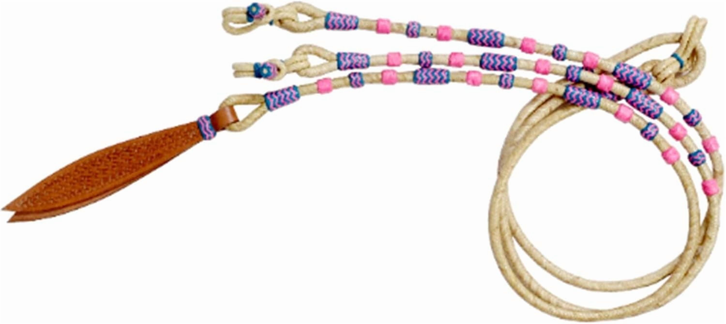 Authentic Rawhide Leather Romal Reins – 8.5 Ft Natural Rope with ...