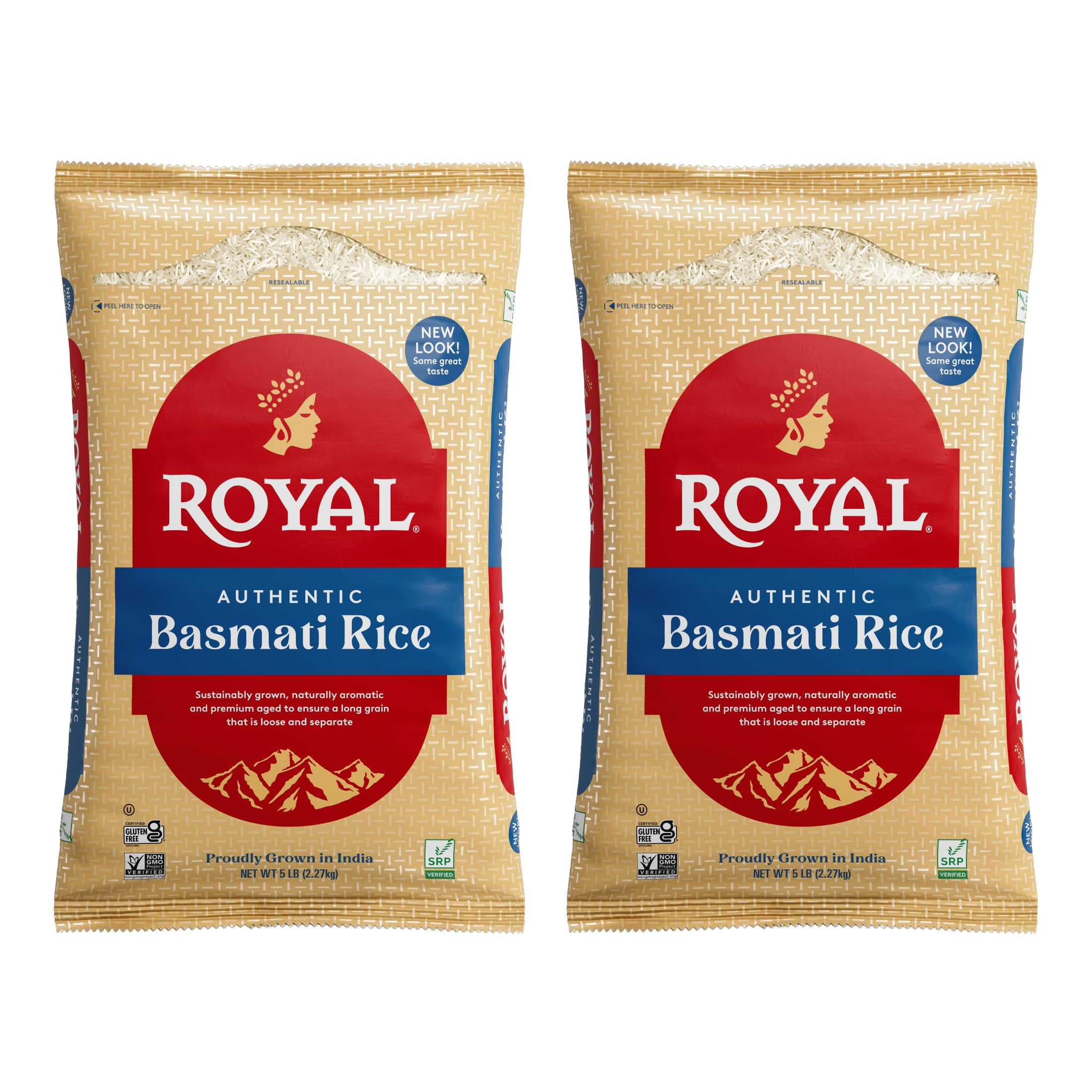Authentic Royal - Naturally Aged Long Grain Indian White Basmati Rice ...