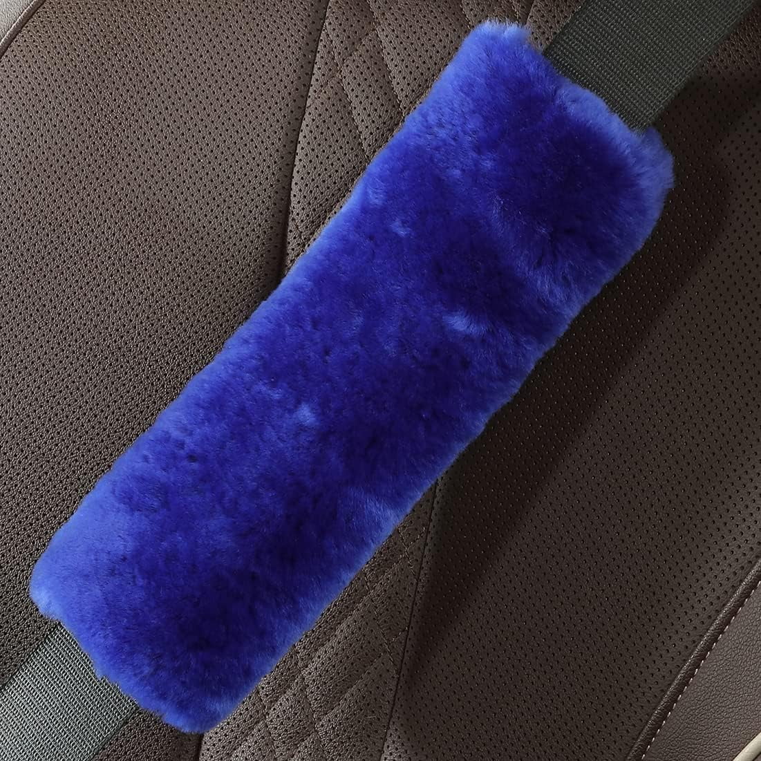 Authentic Sheepskin Car Seat Belt Pad,2 Pack Soft Seat Belt Cover for ...