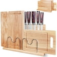 Authentic Since 1986, Magnetic Knife Block with Cutting Boards, Natural ...
