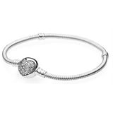 Authentic Sparkling Heart Bracelet, Clear CZ 590743CZ-19, 7.5 in ...