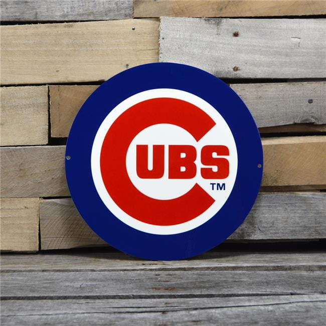 Authentic Street Signs 12 in. Cubs Primary Circle Steel Logo - Walmart.com