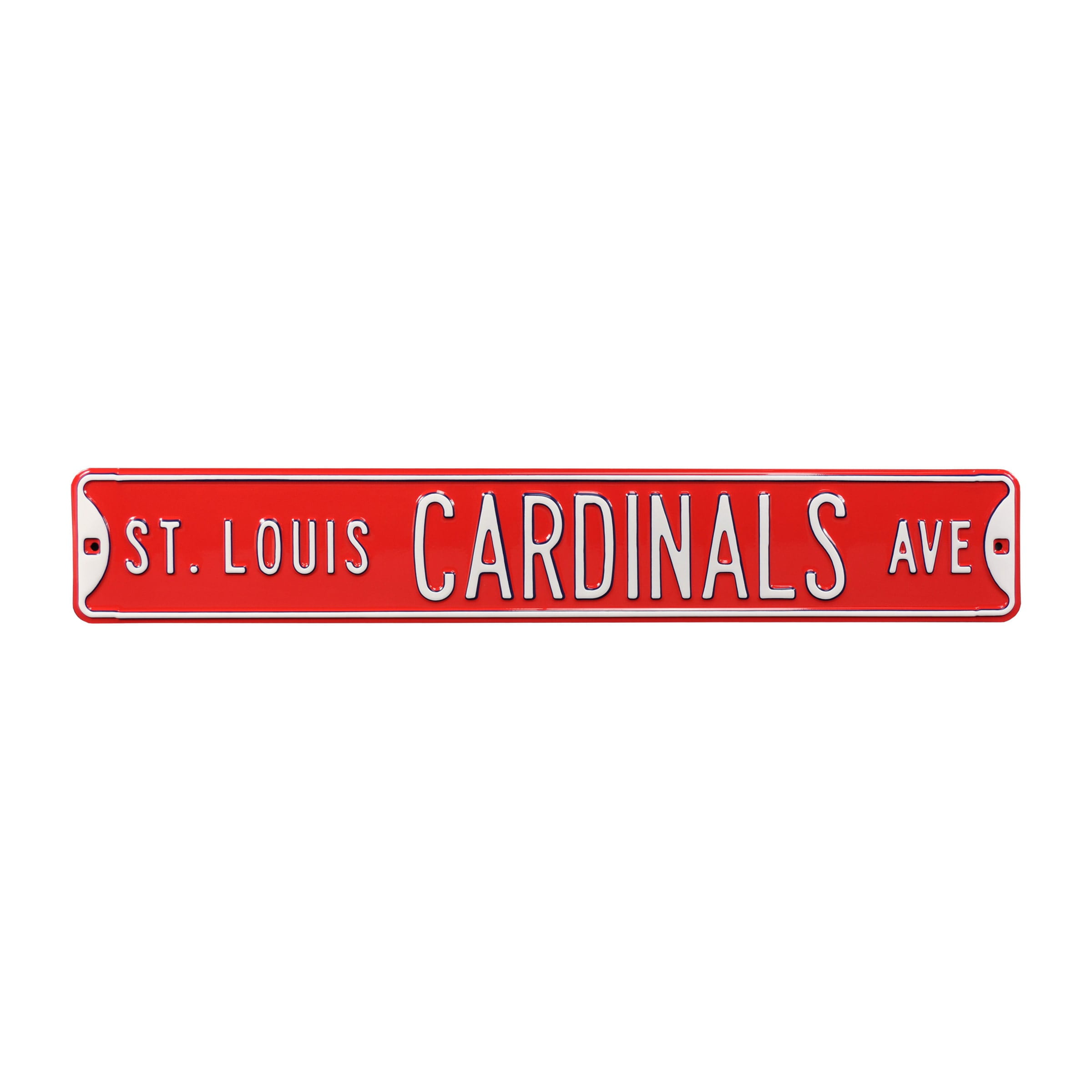 Red St. Louis Cardinals 6" x 36" Steel Ave Sign Wall Art - Walmart.com