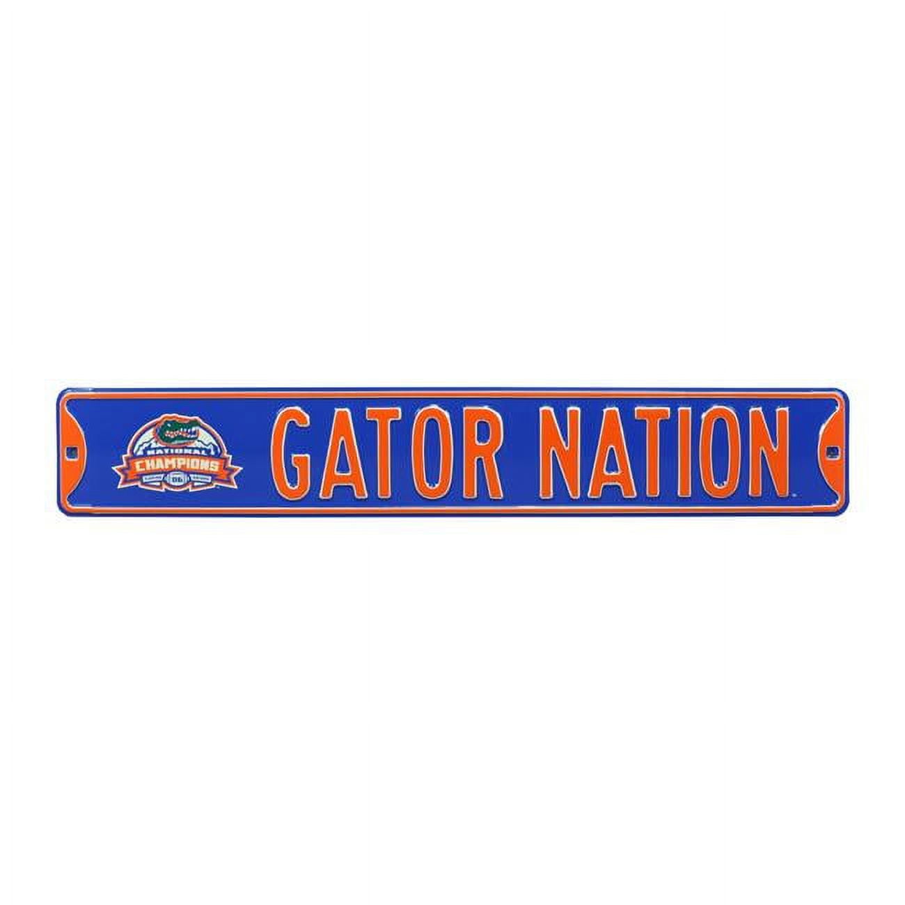Authentic Street Signs 70212 Gator Nation with Champions Logo - Walmart.com