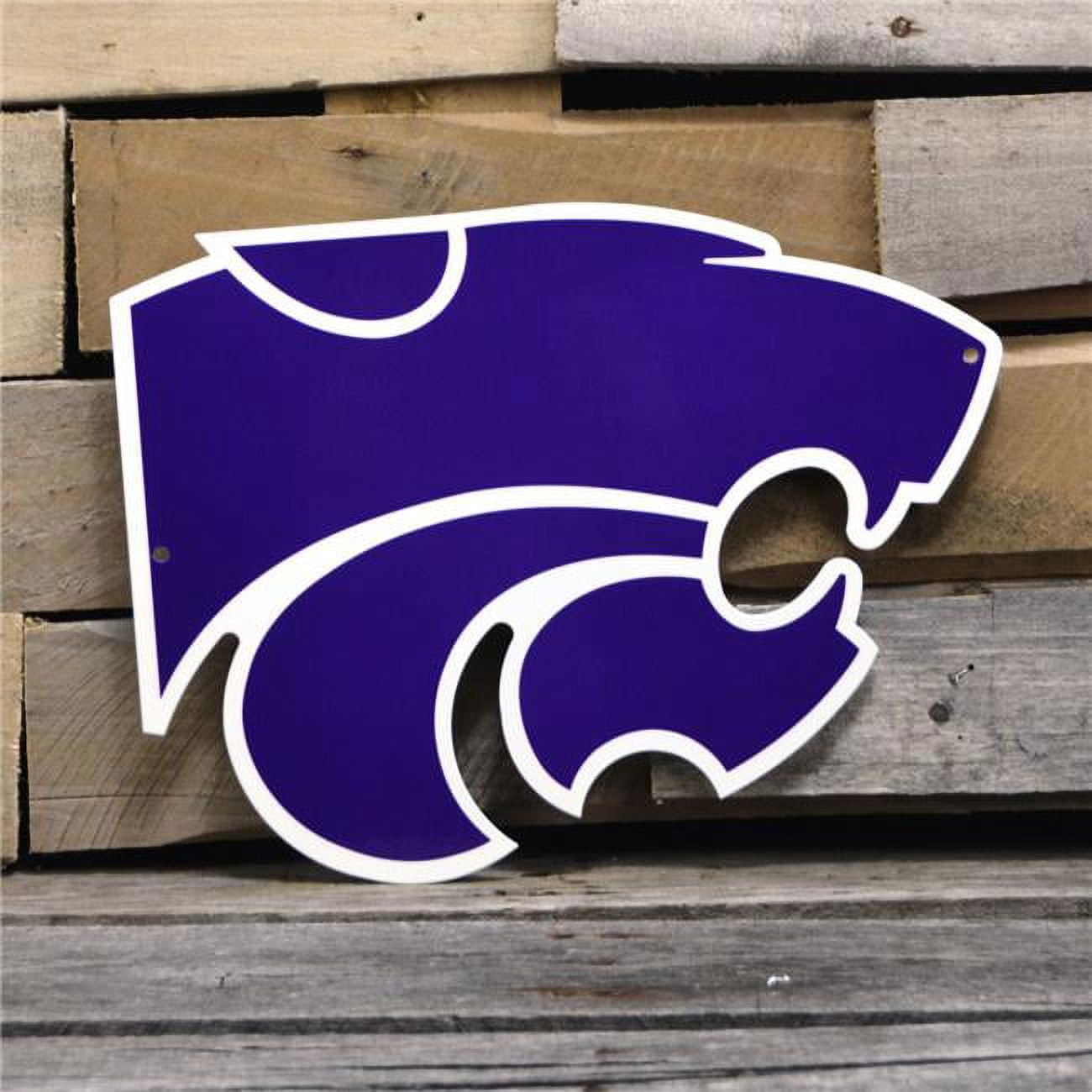 Authentic Street Signs 90333 12 in. Kansas State Powercat Steel Logo ...