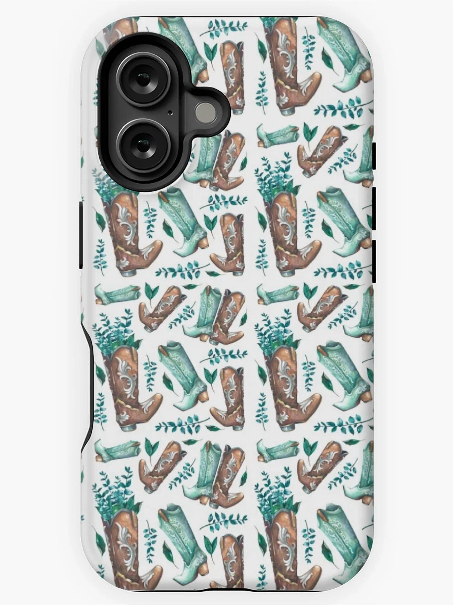 Authentic Texas Cowboy Cowgirl Boots Pattern iPhone Case 11 12 13 14 15 ...
