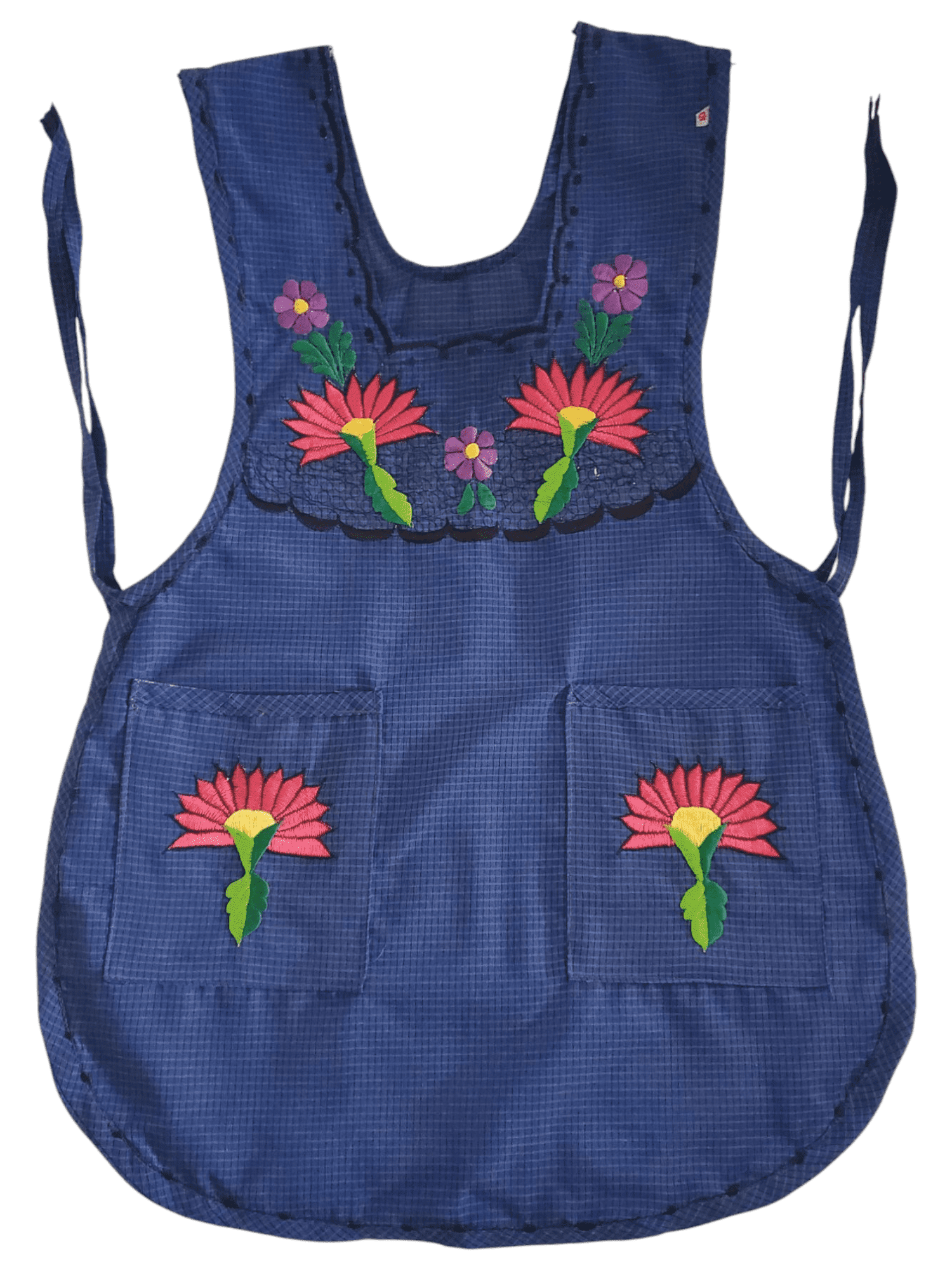 Authentic Traditional Mexican Apron for Women with Pockets and ...