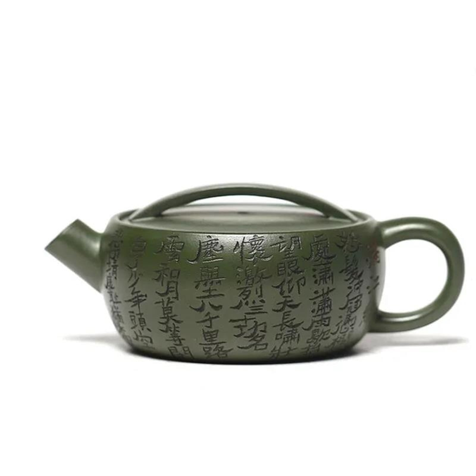 Authentic Zisha Tea Set 120ml Handmade Tea Pot Raw Ore Green Mud Kettle ...