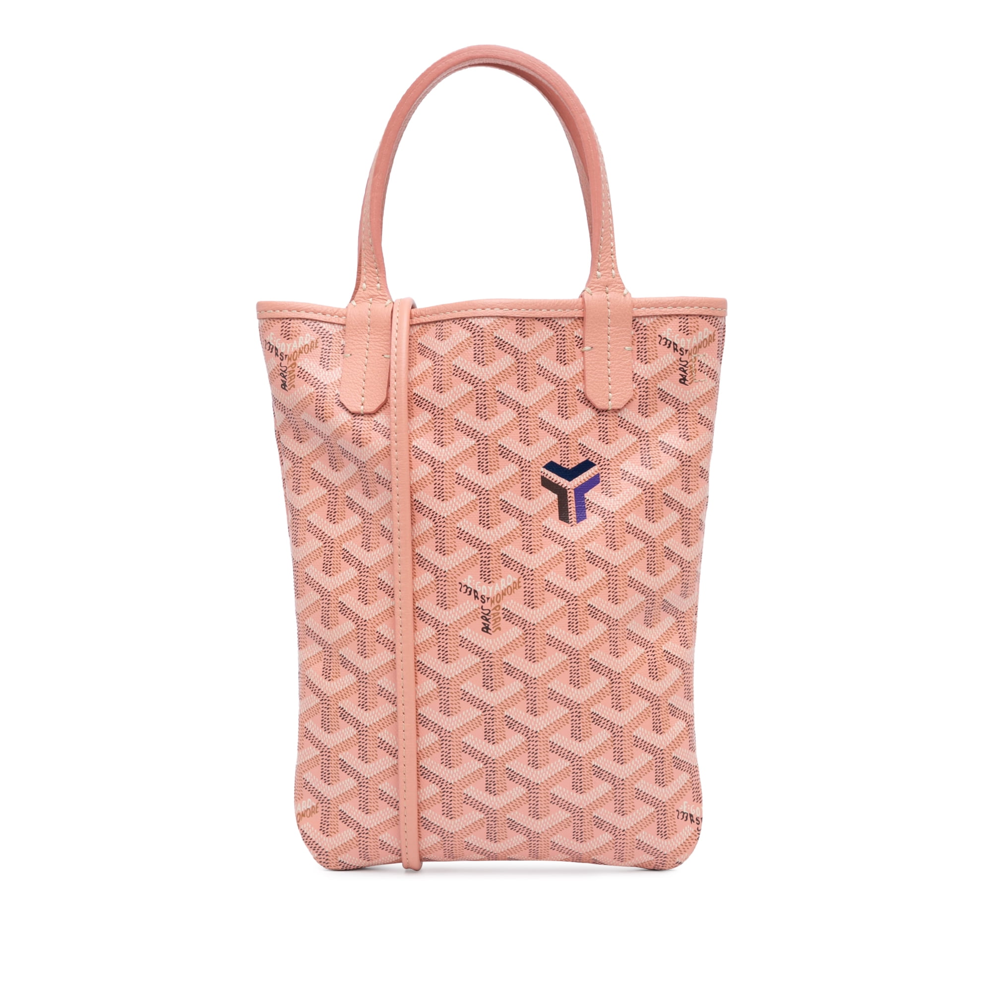 Pre-Owned Authenticated Goyard Satchel Coated Canvas Pink Women ...