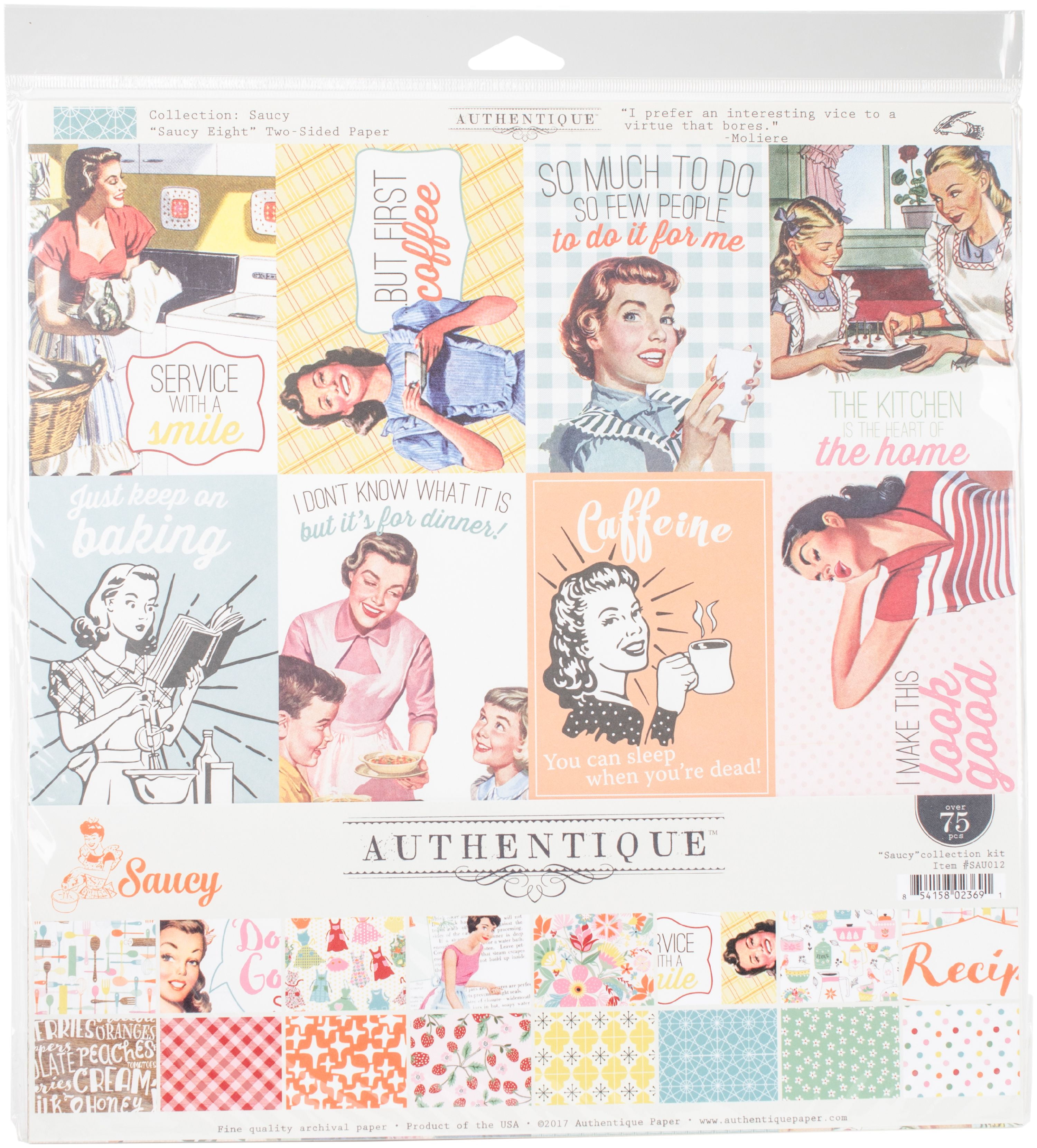 Authentique Collection Kit 12"X12" Saucy - Walmart.com