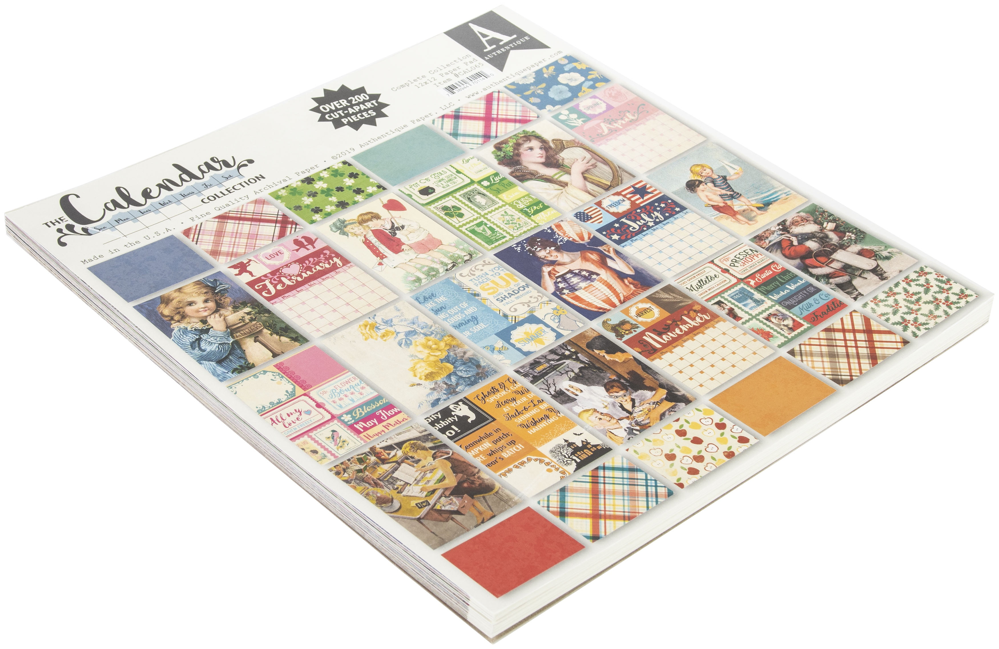 Authentique Double-Sided Cardstock Pad 12"X12" 48/Pkg-Complete-All 4 ...