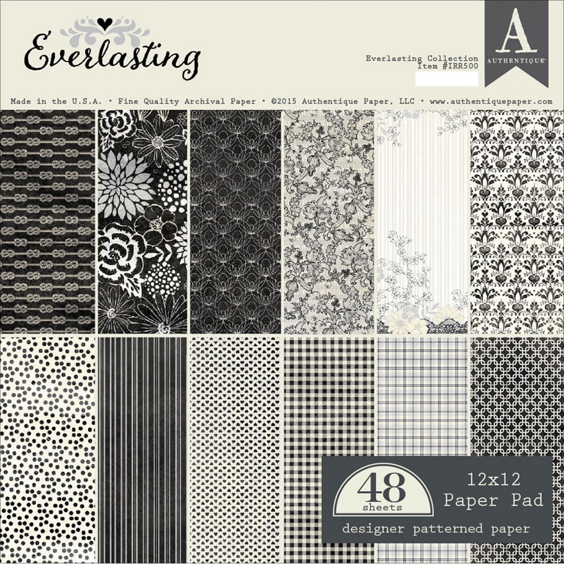 Authentique Paper 440383 Double-Sided Paper Pad - Everlasting, 12 x 12 ...