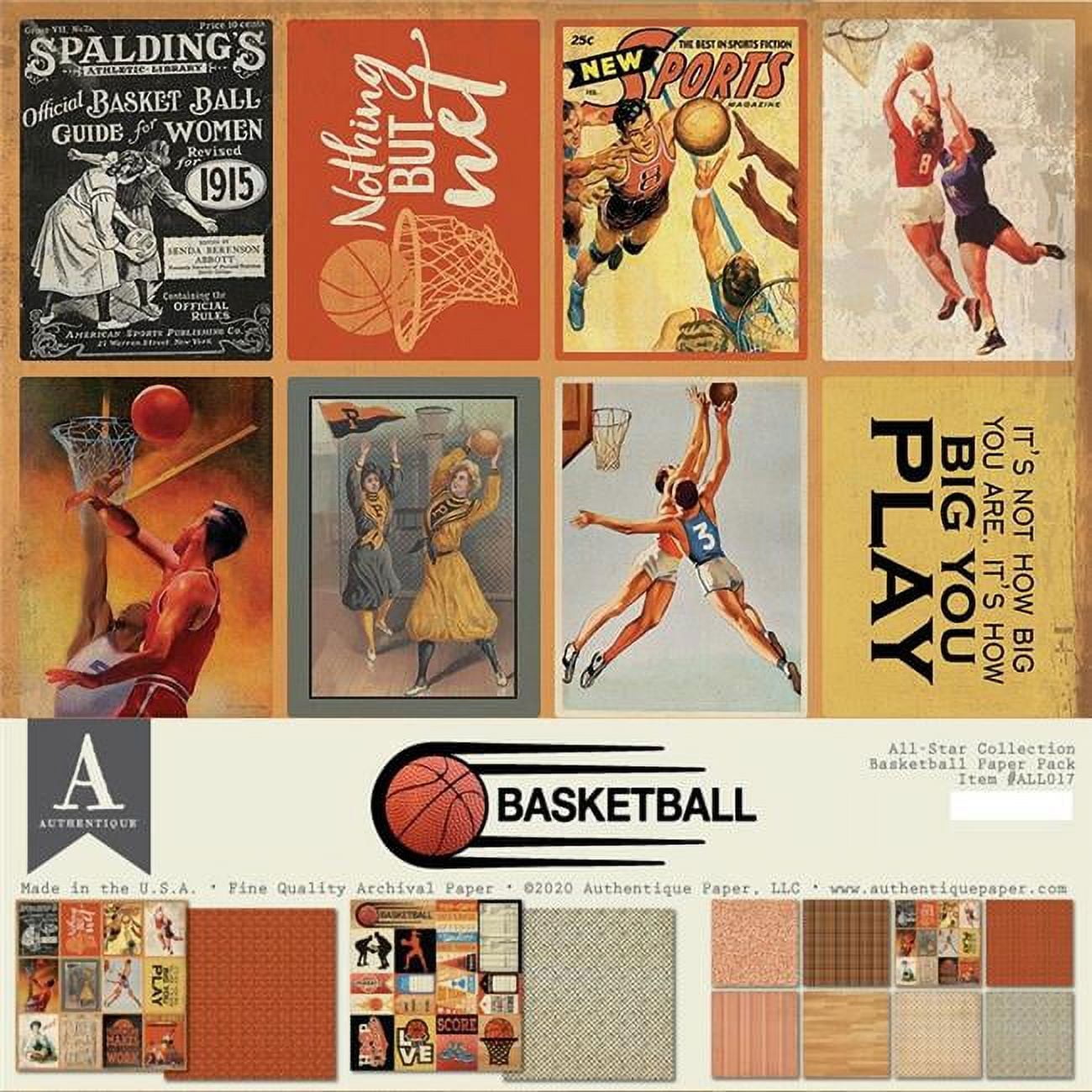 Authentique Paper ALL017 All-Star Paper Pack - Basketball - Walmart.com