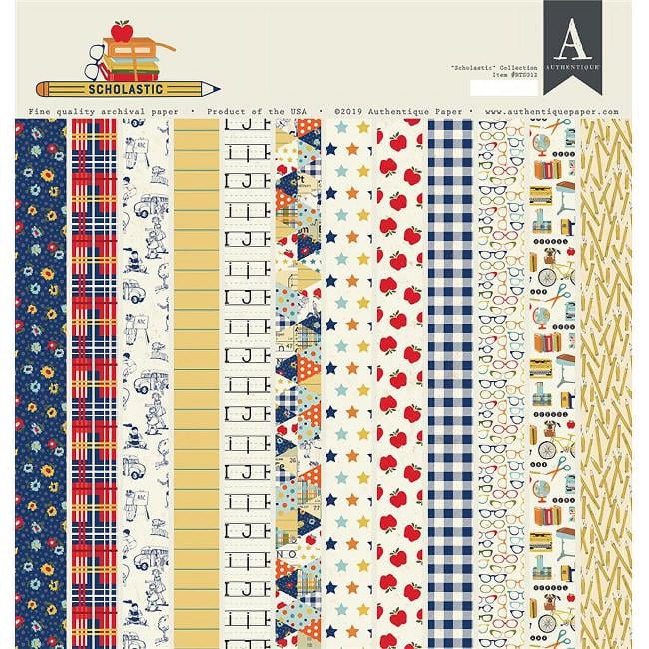 Authentique Paper BTS012 12 x 12 in. Scholastic Double-Sided Cardstock ...