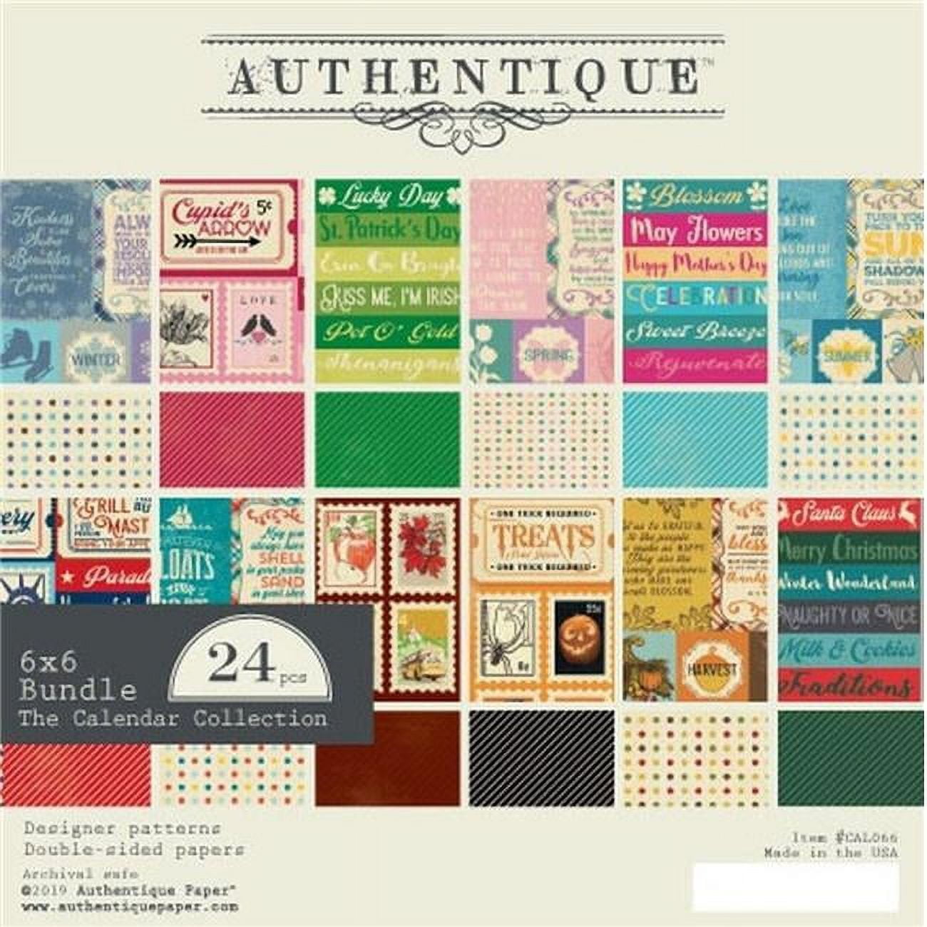Authentique Paper CAL-066 6 x 6 in. Double-Sided Cardstock Pad ...