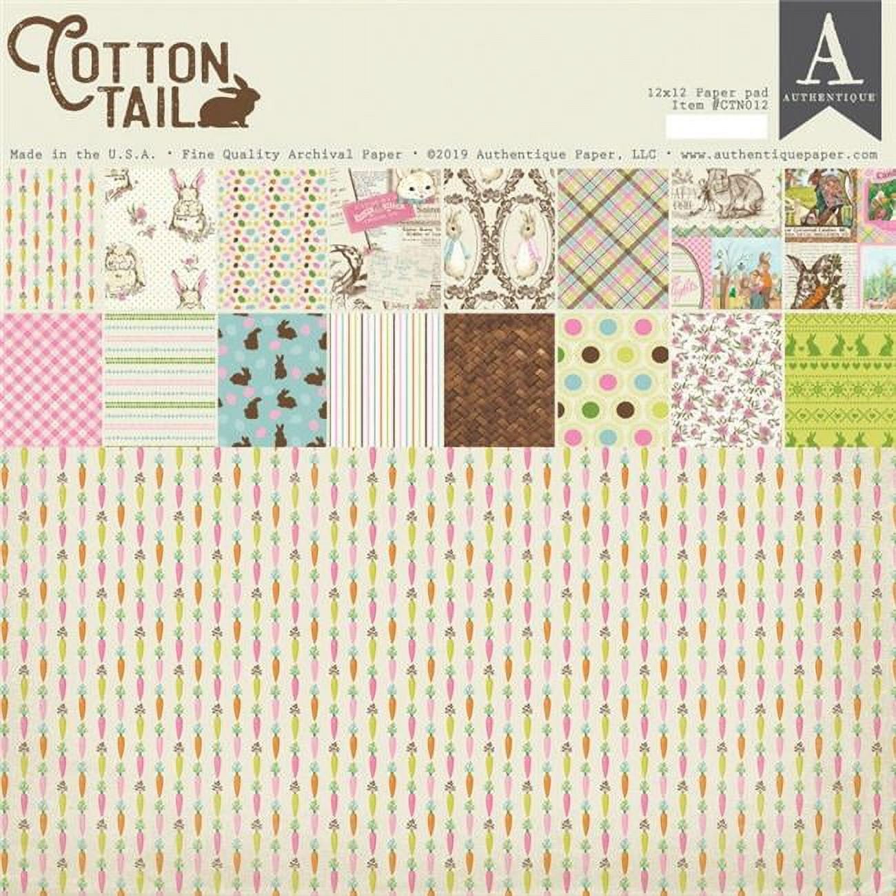 Authentique Paper CTN012 Cottontail Collection - 12 x 12 in. Paper Pad ...