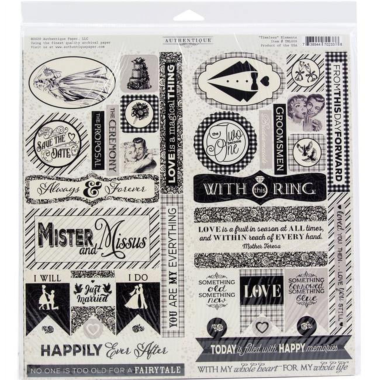 Authentique Paper TML011 12 x 12 in. Collection Kit, Timeless - Walmart.com
