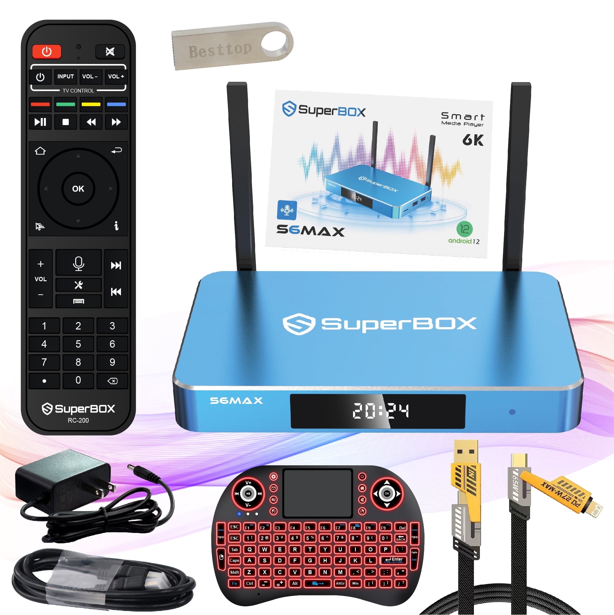 Authorised Super Box S6 Max with Voice Remote, Time Shift & Parental ...