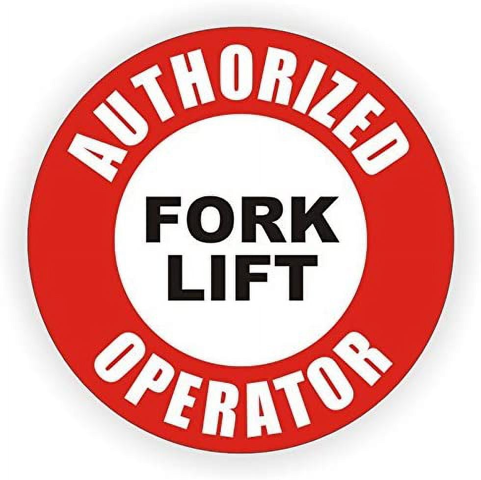 Authorized Fork Lift Operator Hard Hat Sticker / Helmet Decal Label ...