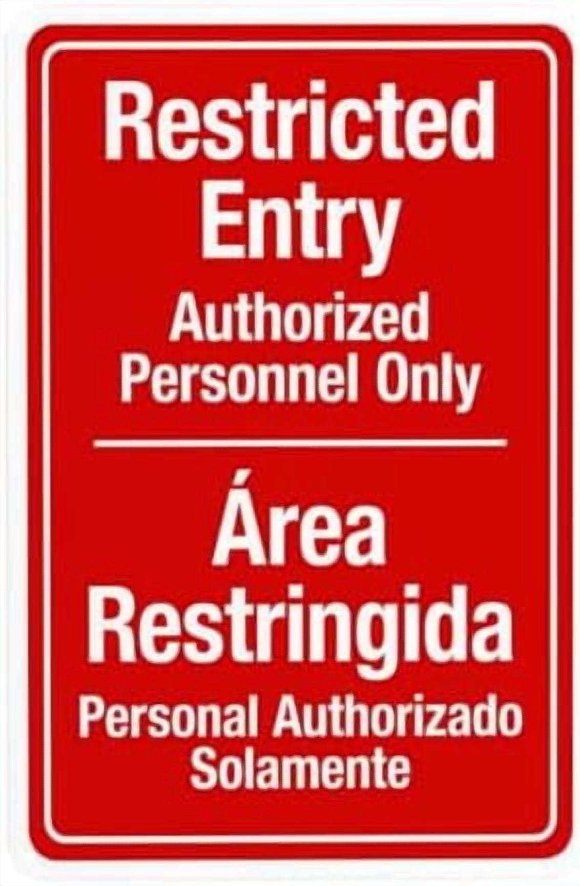 Authorized Personnel Only Bilingual Warning Signs, Do Not Enter ...