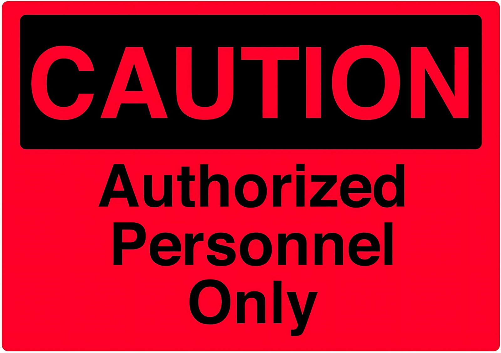 Authorized Personnel Only Caution Metal Tin Sign 12 x 8 Inches - for ...
