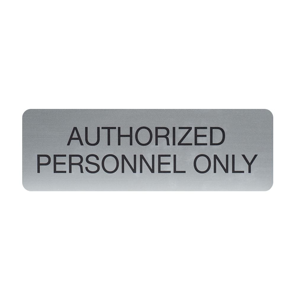 Authorized Personnel Only Indoor Easy Adhesive Mount Door and Wall Sign ...