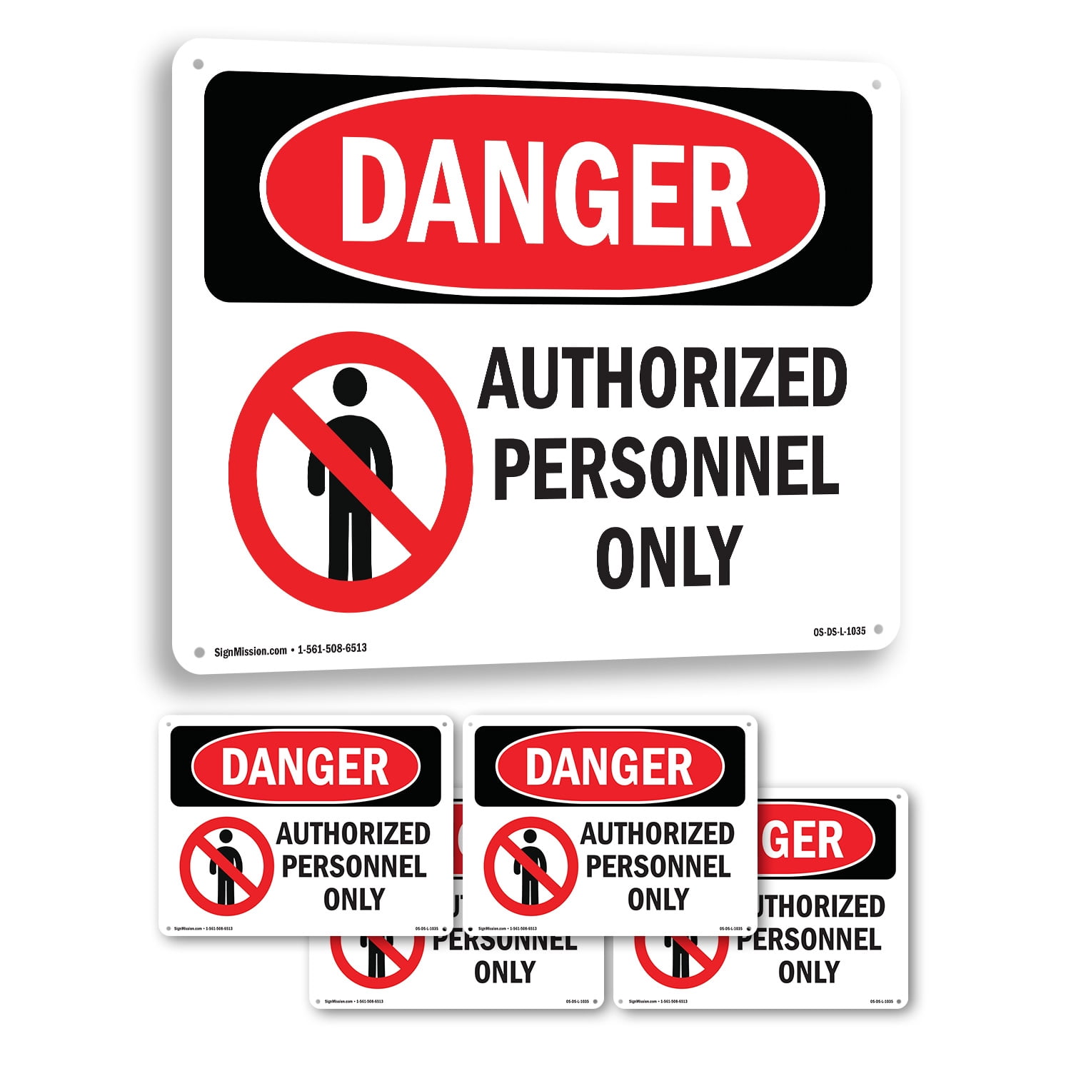 Authorized Personnel Only OSHA Danger Aluminum Sign 10 Inch x 7 Inch ...
