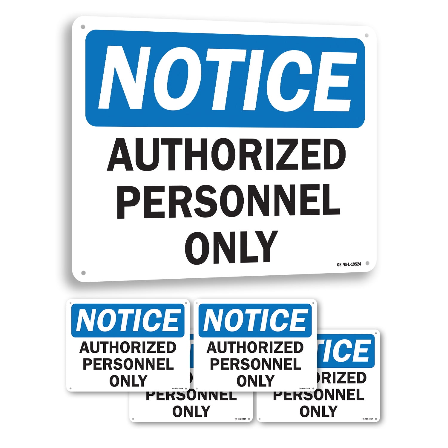 Authorized Personnel Only OSHA Notice Aluminum Sign 18 Inch x 12 Inch ...