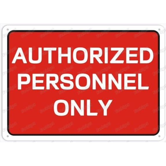 Authorized Personnel Only Retro Aluminum Sign Metal Tin Sign Vintage ...