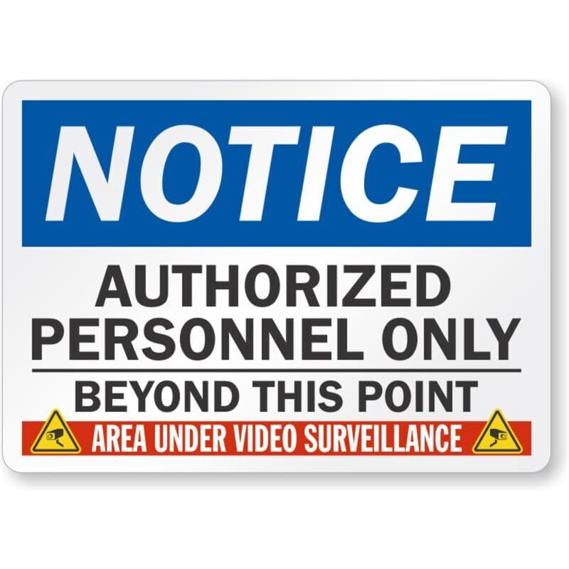 Authorized Personnel Only Safety First Weatherproof Metal Sign Size: 16 ...