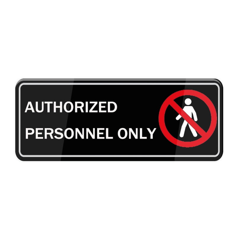 Authorized Personnel Only Sign 10X3 Inch Acrylic Plastic Sign With ...