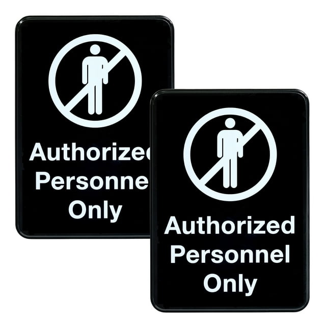 Excello Global Products Authorized Personnel Only Sign: Easy to Mount ...