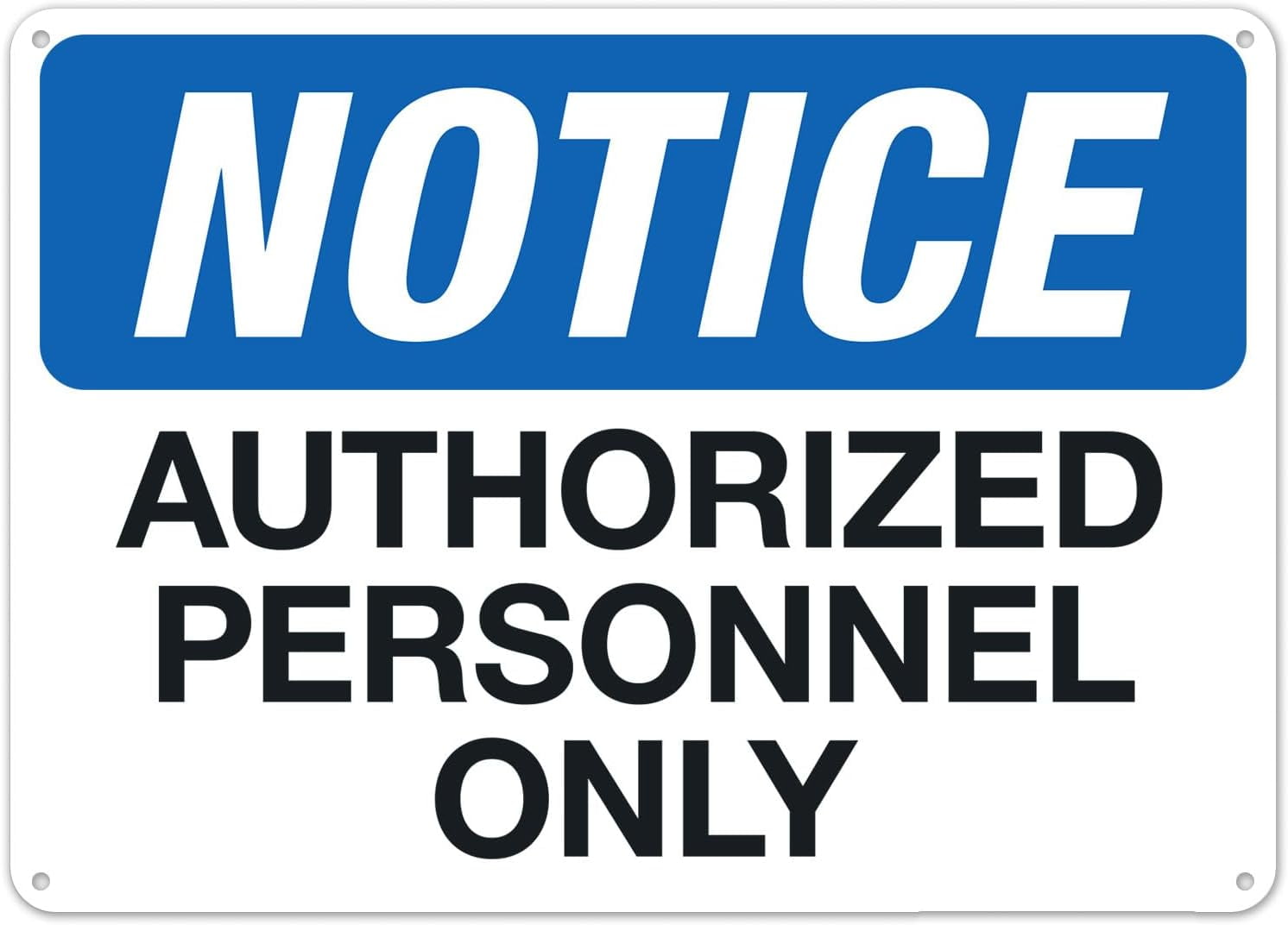 Authorized Personnel Only Sign, Facility Signs Tin Sign 8x12 Inch ...