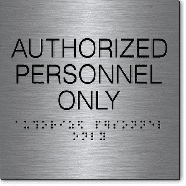 Authorized Personnel Only Sign-Steel / Black (1 Unit) - Walmart.com