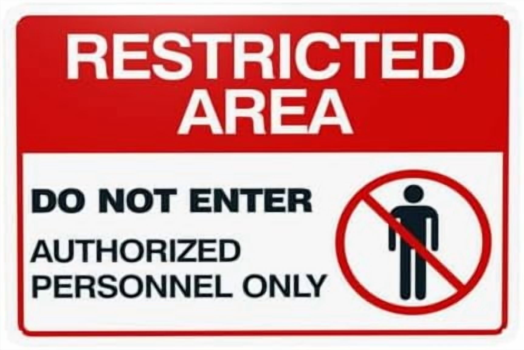 Authorized Personnel Only Sign, Restricted Area Warning Sign, Do Not ...