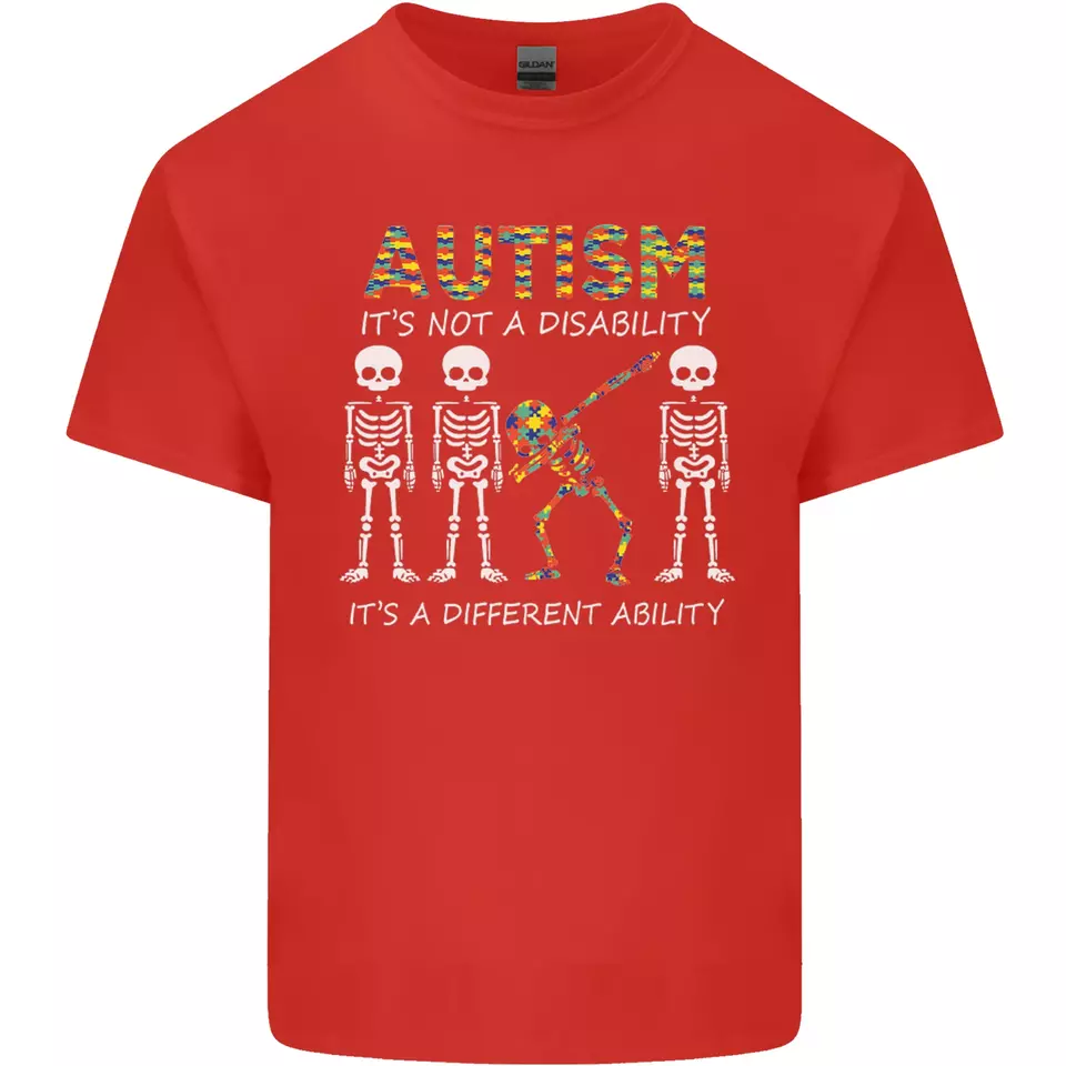 Autism A Different Ability Autistic ASD Mens Cotton T-Shirt Tee Top ...