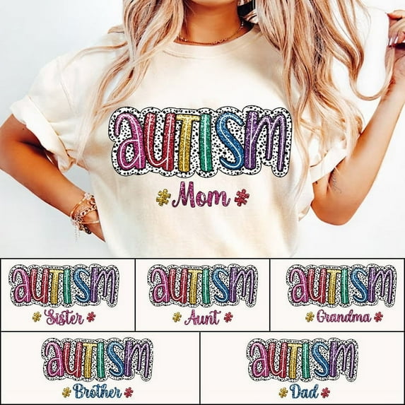 Autism Accept Bundle Dalmatian Autism Mom Dad Nana Retro Autism ...