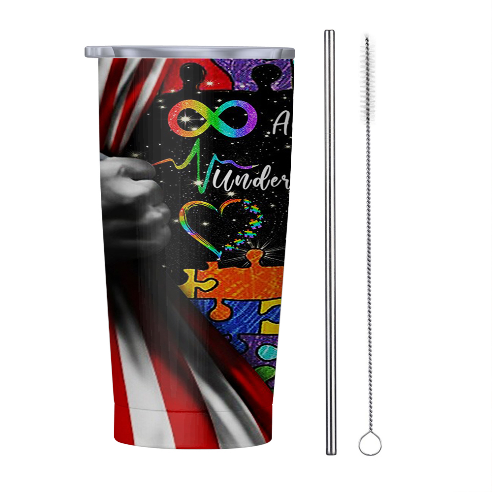 Autism Accept Understand Love 20oz Tumbler, Insulated Stainless Steel ...